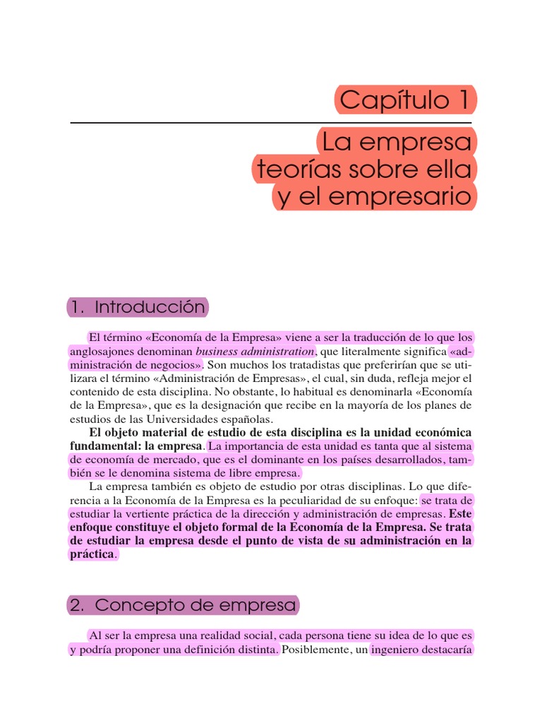 Teoria de La Empresa | PDF | Business | Capital (economía)
