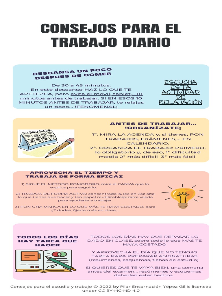 Consejos para El Trabajo Diario | PDF
