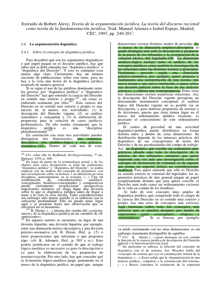 Concepto y dimensiones de la dogmática jurídica | PDF | Dogma | Teoría