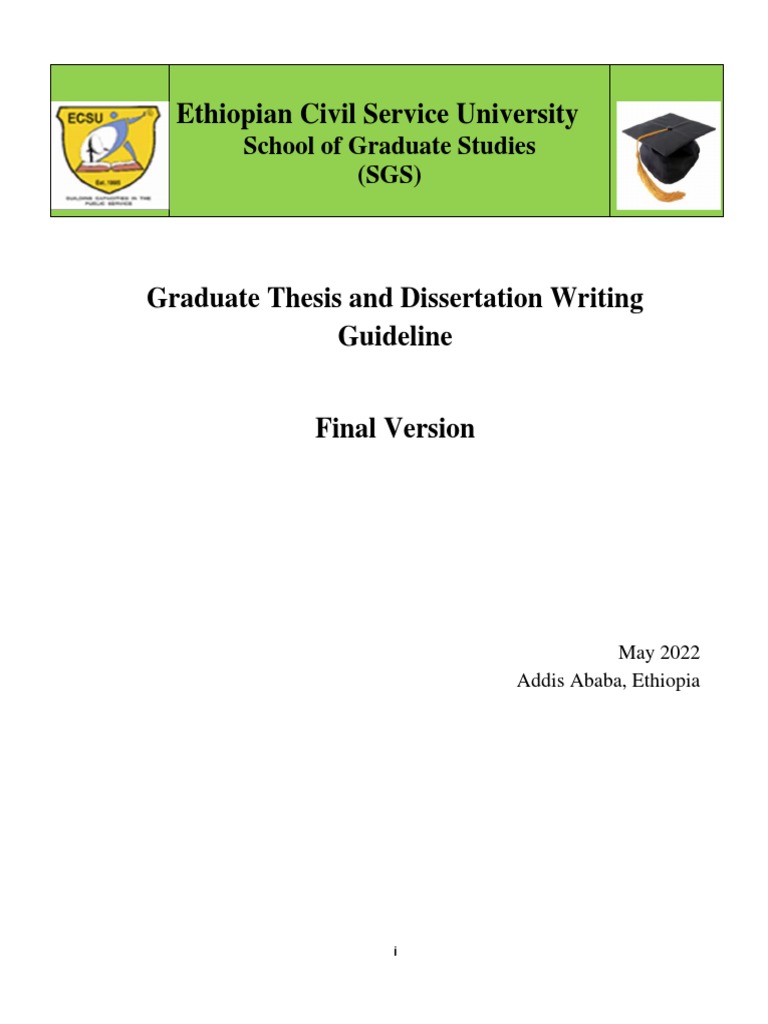 Thesis-Dissertation Writing Guideline Final Version PDF | PDF | Thesis ... Thesis-Dissertation Writing Guideline Final Version PDF | PDF | Thesis ...