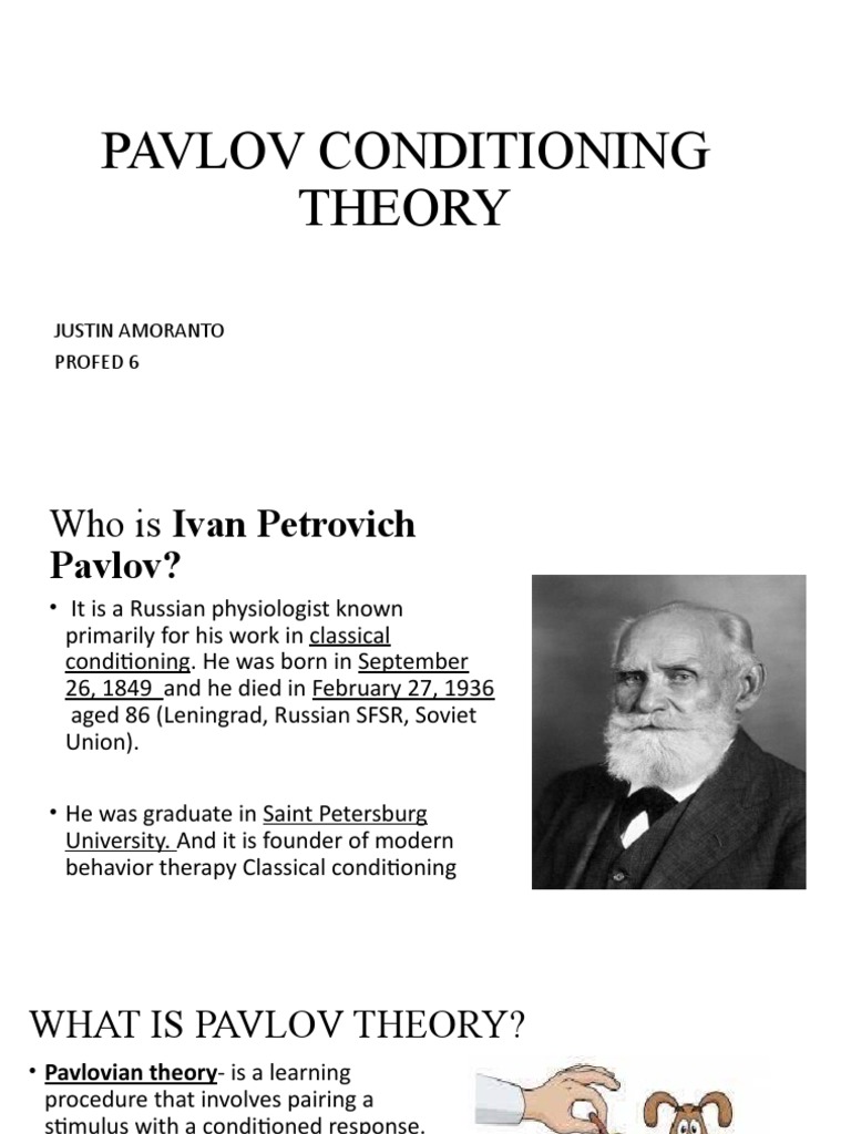 Pavlov and Watson Conditioning Theory | PDF | Classical Conditioning | Neuroscience