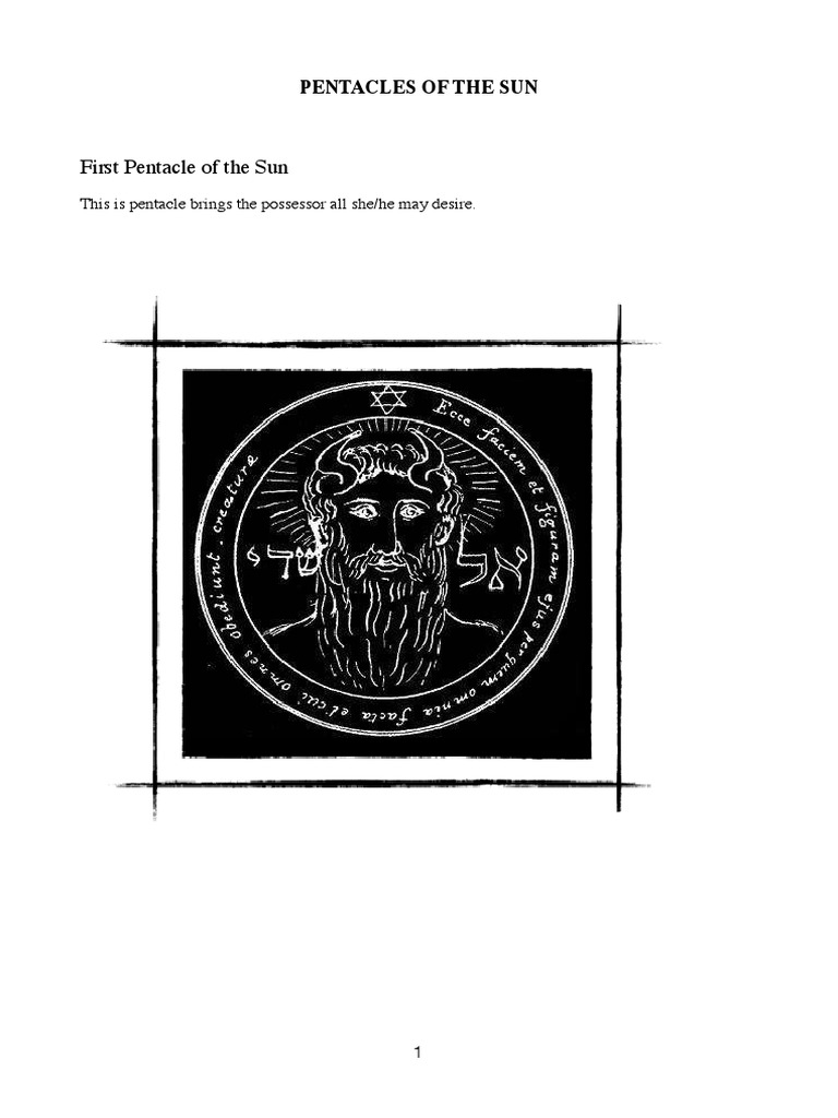 Pentacles of the Sun Moon and Planets | PDF | Moon