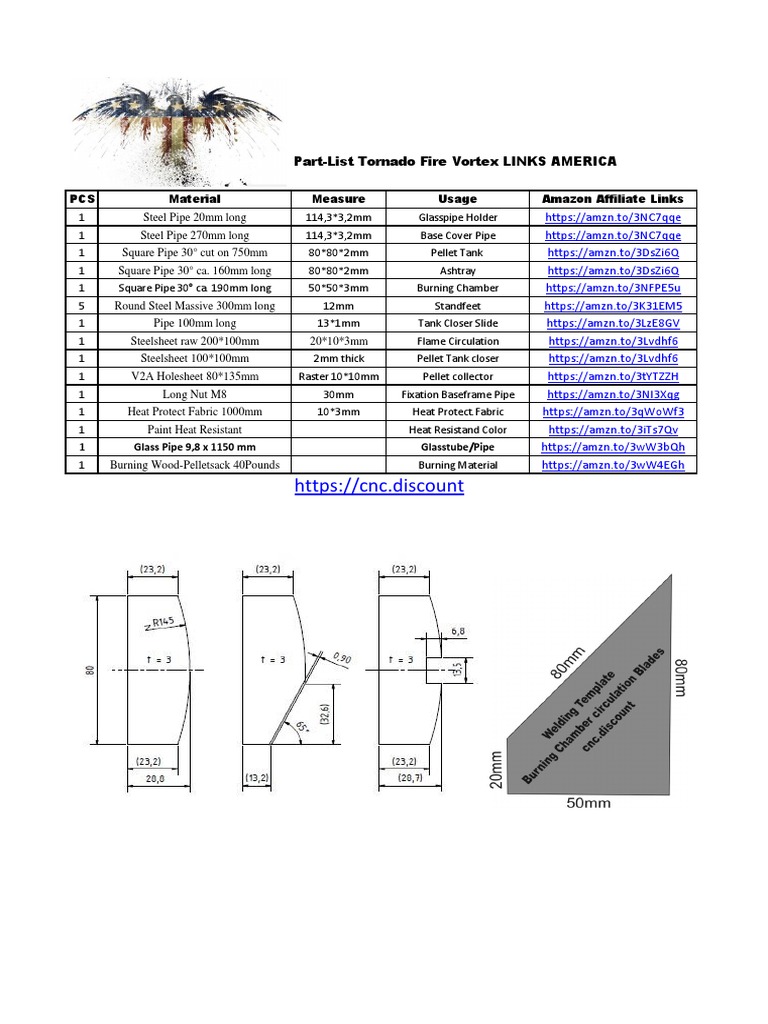 Vortex Tornado Partlist Feuerrohr English 1 | PDF