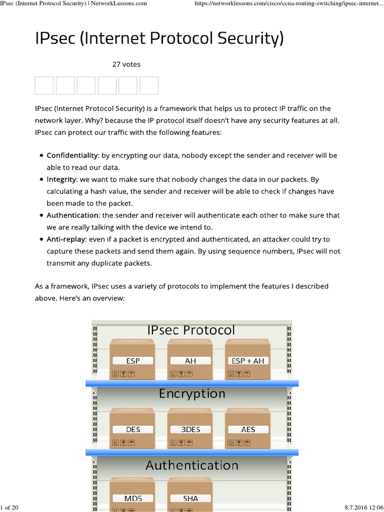 IPsec (Internet Protocol Security) - Network | Download Free PDF | Security Engineering ...