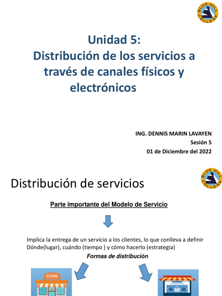 Canales de Distribución de Servicios | PDF | Producto (Negocio) | Marketing