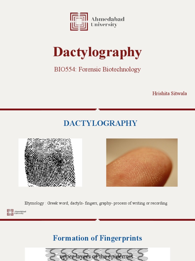 Dactylography: Fingerprint Analysis Guide | PDF | Fingerprint