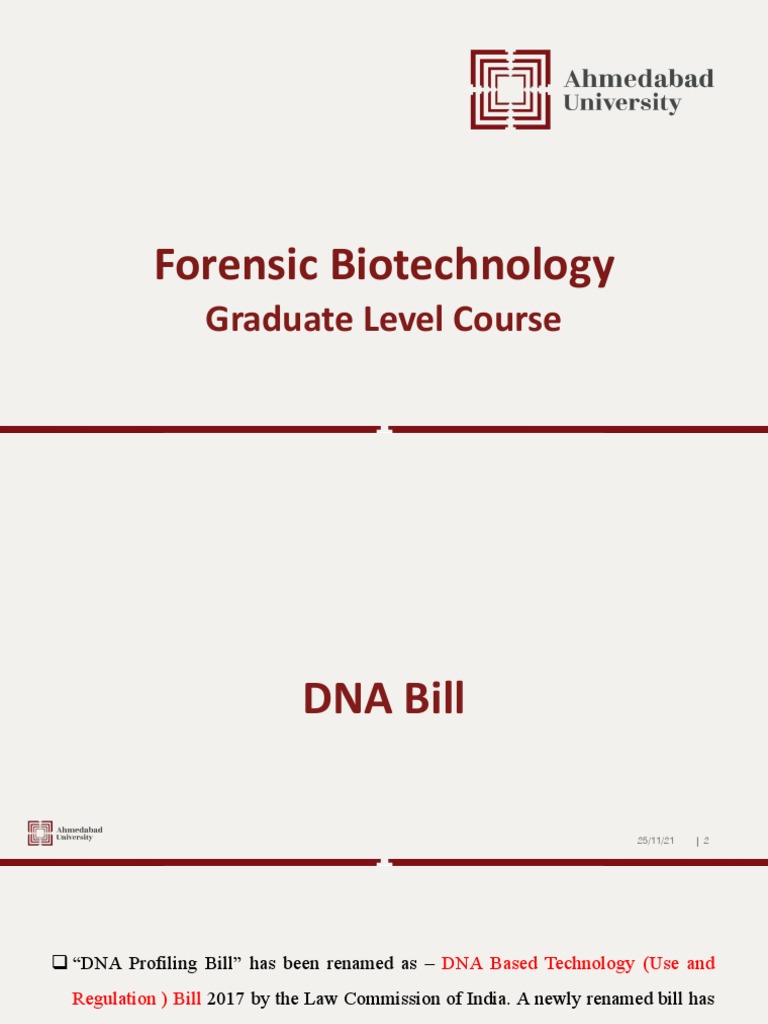 DNA Bill | PDF | Dna Profiling | Crimes