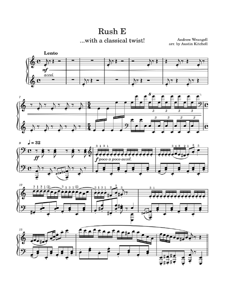 Partitura Rush E | PDF