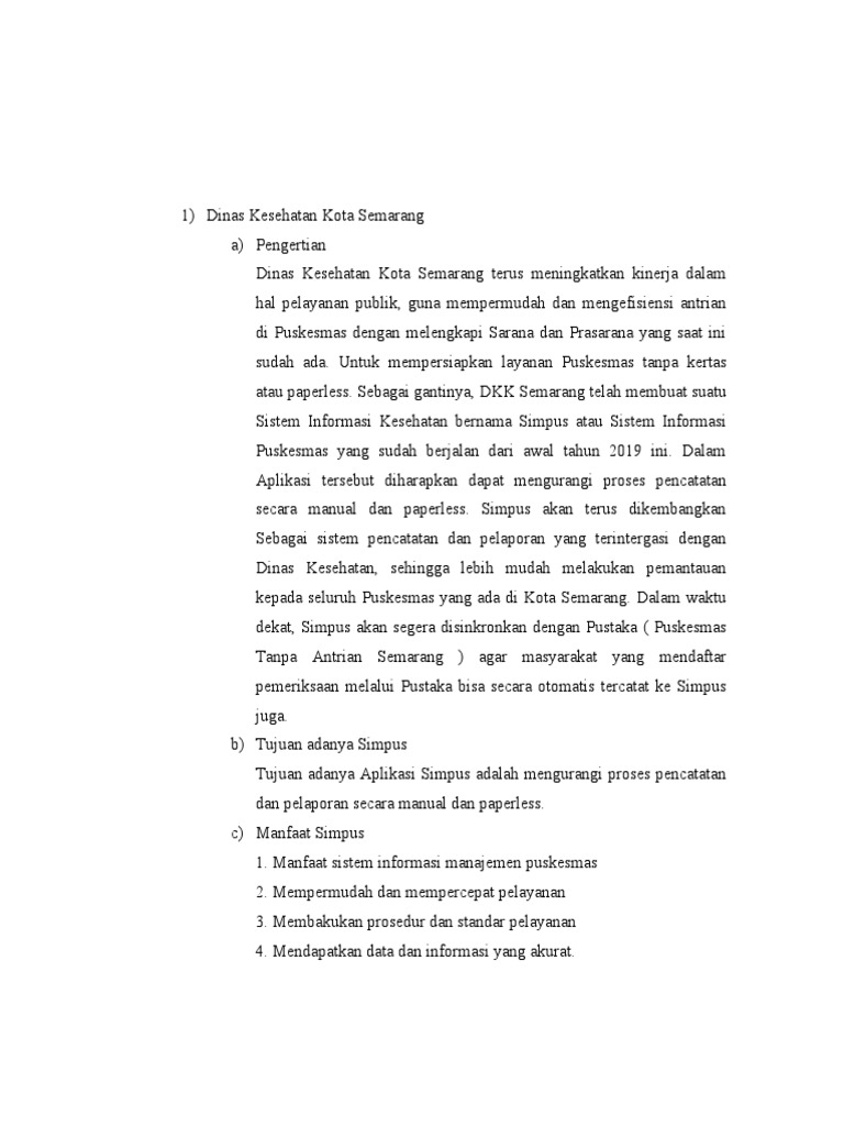 Dinas Kesehatan Kota Semarang - Wamis | PDF | Ilmu Sosial | Komputer