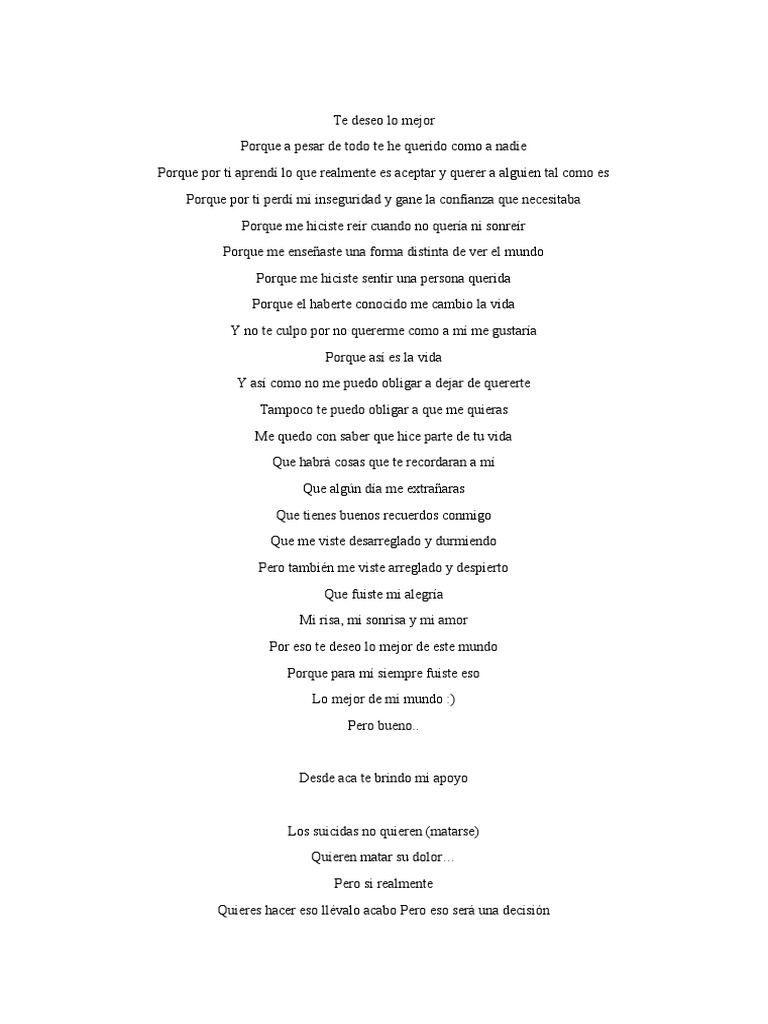 Te Deseo Lo Mejor | PDF