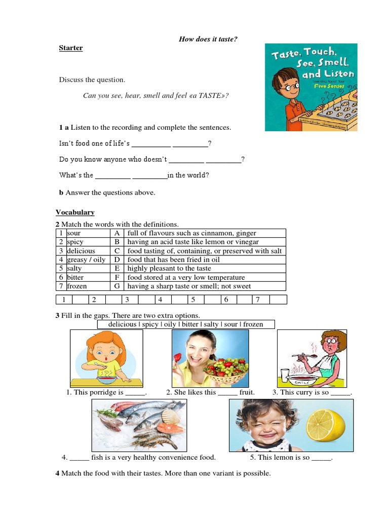 How Does It Taste | PDF | Taste | Foods