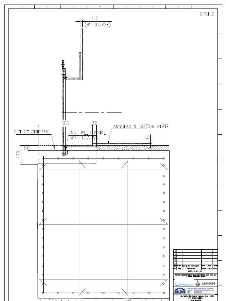 DWG Opsi 2 Potongan Clean Out Vs Pondasi | PDF