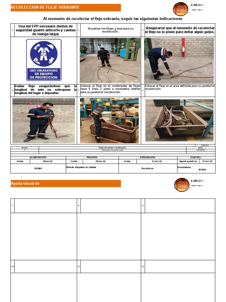 Ayuda Visual Recoleccion de Fleje | PDF