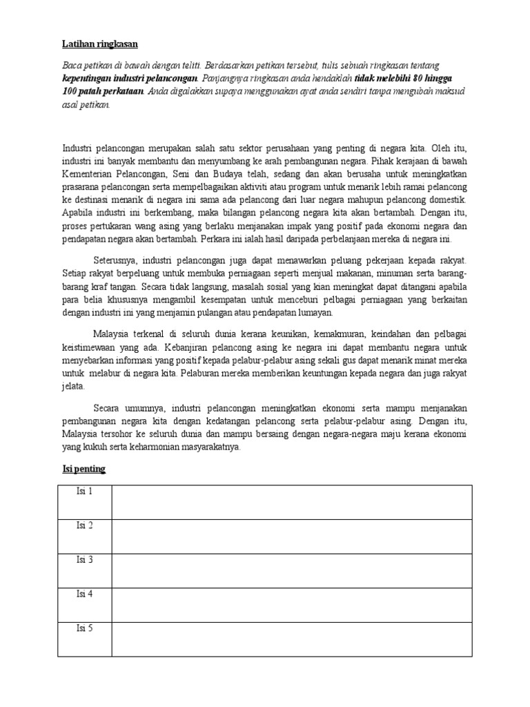 Latihan Ringkasan t2 | PDF