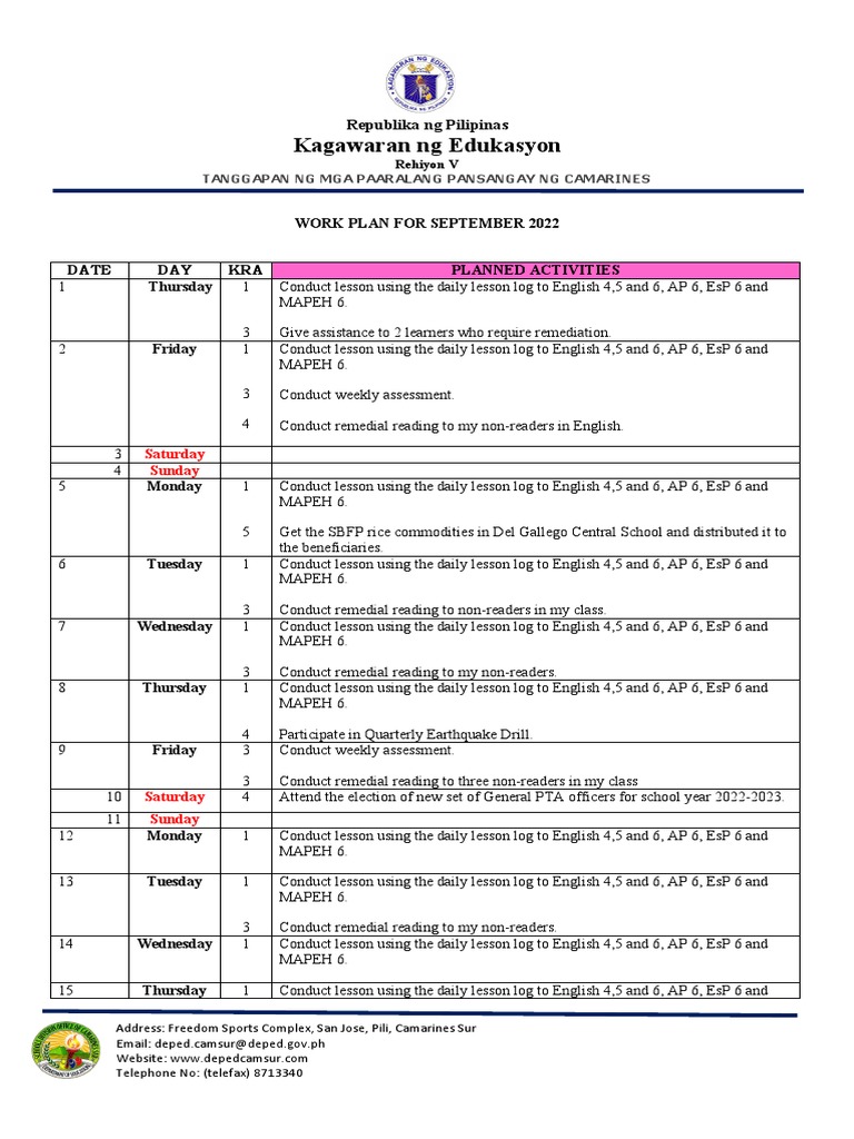 September 2022 Accomplishment Report | PDF | Pedagogy | Behavior Modification