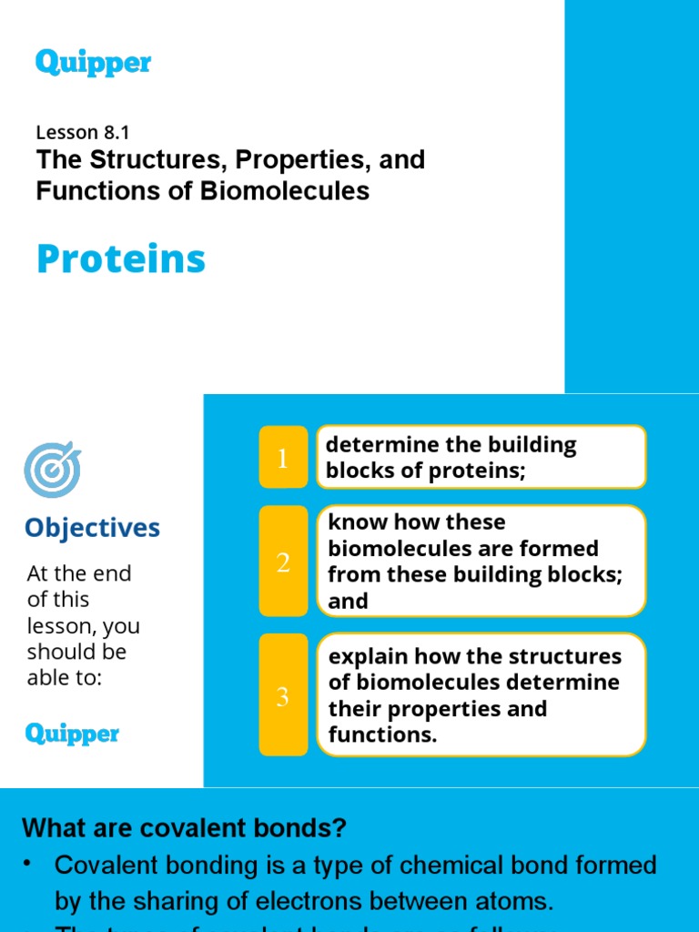 Physical Science SHS 8.1 Proteins | PDF | Protein Structure | Proteins