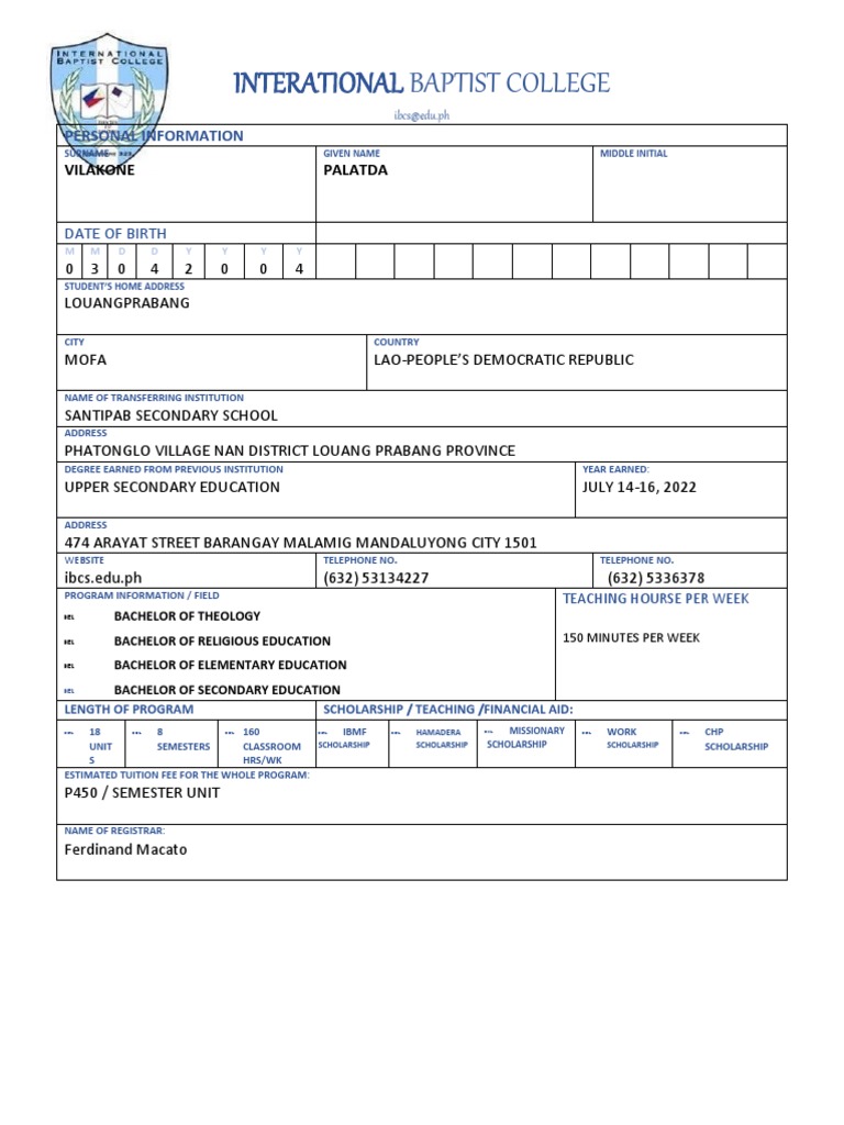 Acceptance Letter for Education Program | PDF | Educational Stages