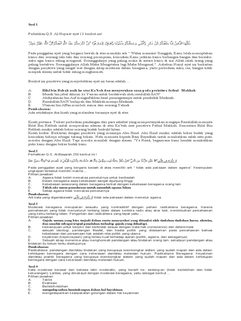 Contoh Soal Moderasi | PDF