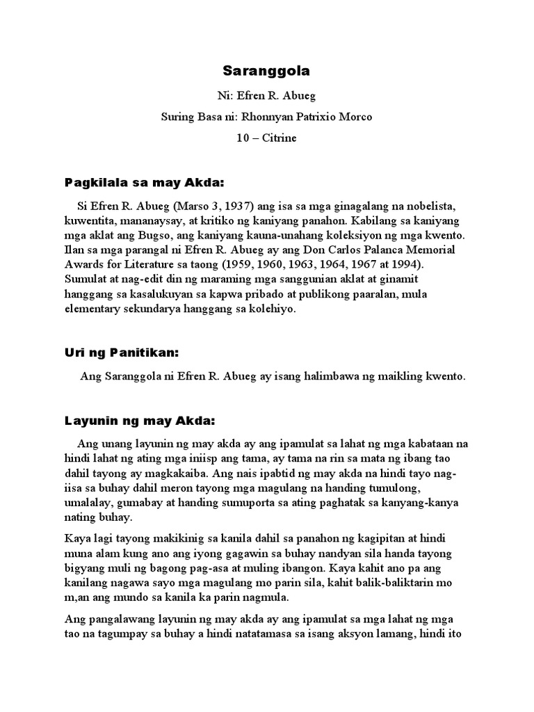 Filipino Suring Basa | PDF