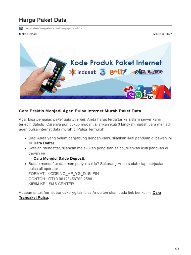 Harga Paket Data | PDF