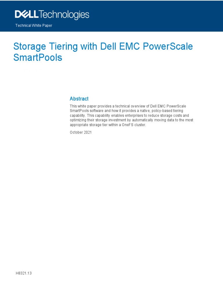 h8321 WP Powerscale Onefs Smartpools | PDF