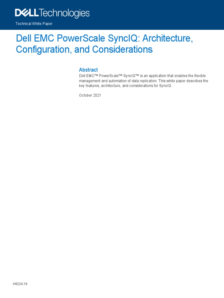 h8224 Replication Isilon Synciq WP | PDF | Replication (Computing) | Backup