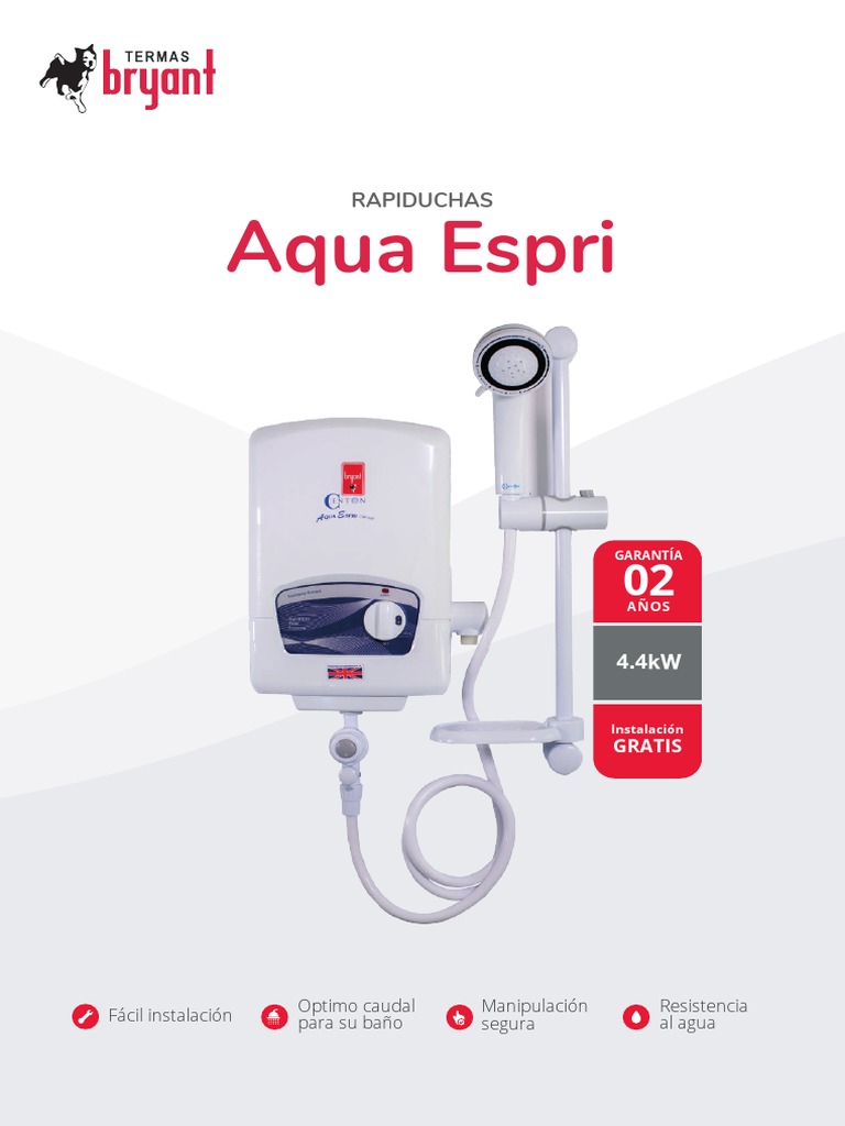 Ficha Tecnica Aqua Spri | PDF | Electrodoméstico | Ingeniería mecánica