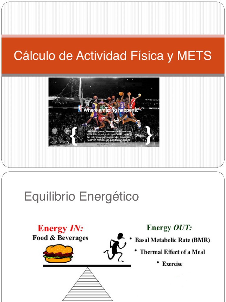 Cálculo de Actividad Física y METS | PDF