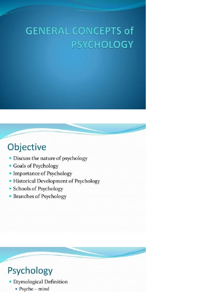 General Concepts of Psychology | PDF