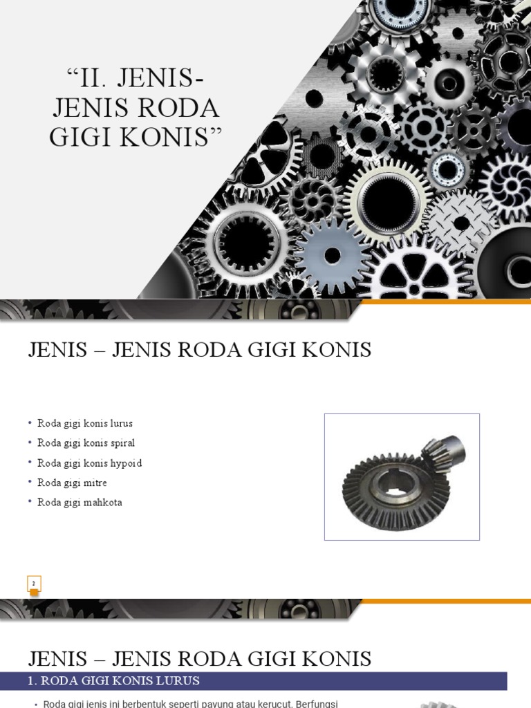Jenis-Jenis Roda Gigi Konis dan Aplikasinya | PDF | Griya & Taman
