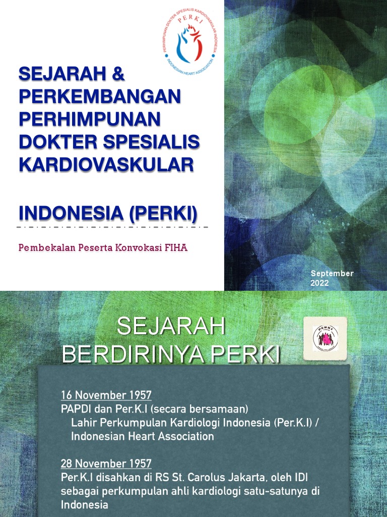 Sejarah PERKI - Materi Pembekalan Konvokasi 2022 | PDF