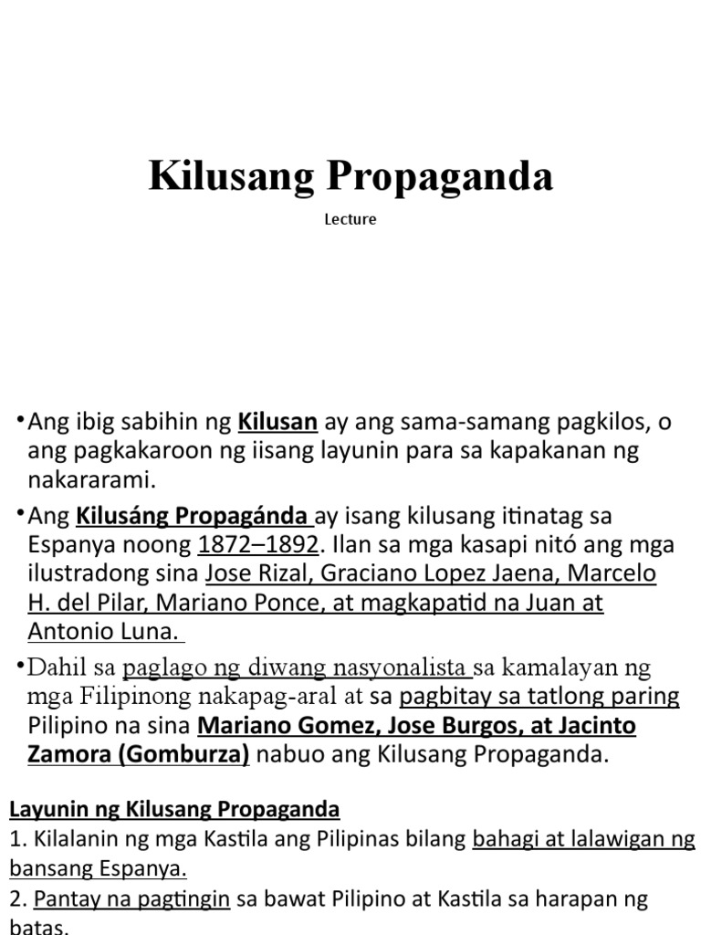 2kilusang Propaganda Lecture | PDF
