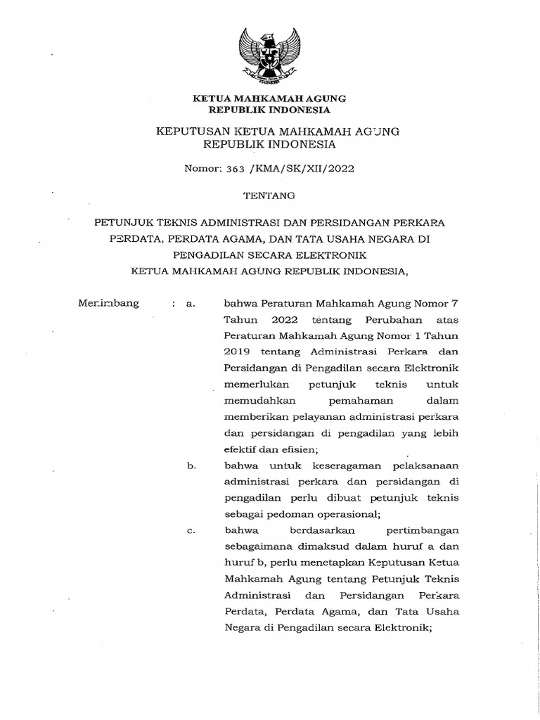 SK Kma Nomor 363 Kma SK Xii 2022 | PDF