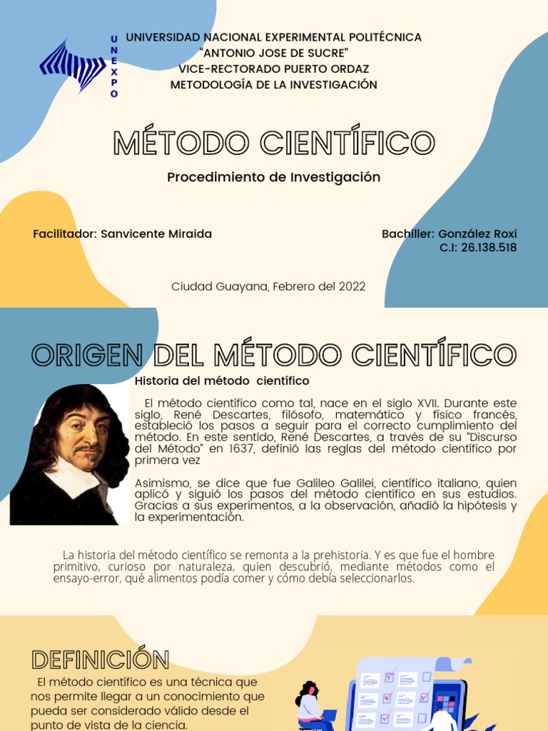 Metodo Cientifico Presentacion | PDF | Método científico | Hipótesis