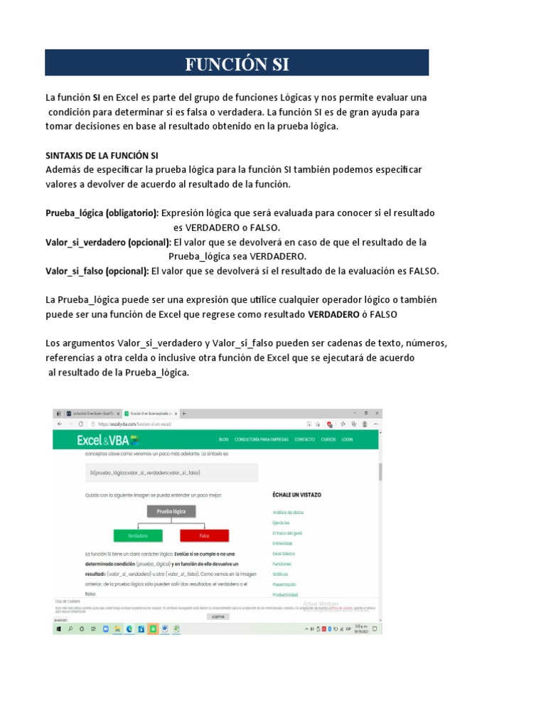 Función SI, SI ANIDADA | PDF | Microsoft Excel | Lógica