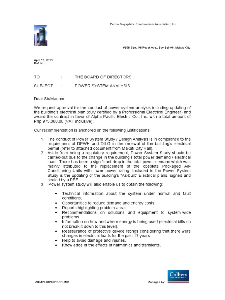 Memo Template | PDF | Electricity | Electric Power