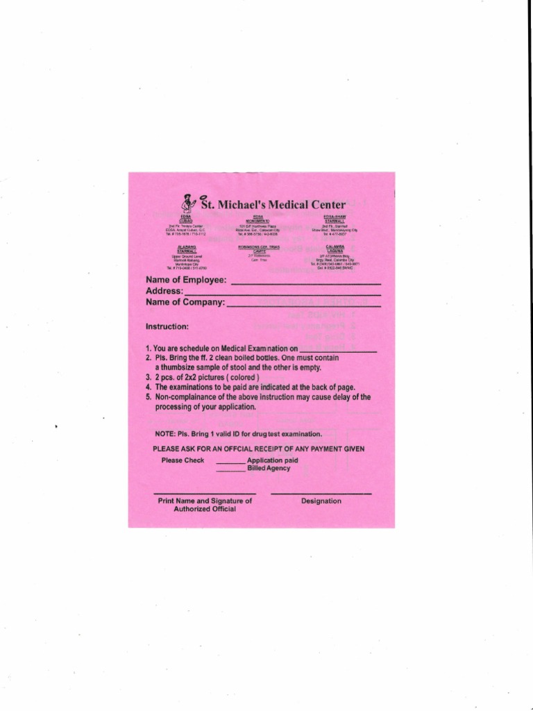 Medical Referral Slip Instructions | PDF