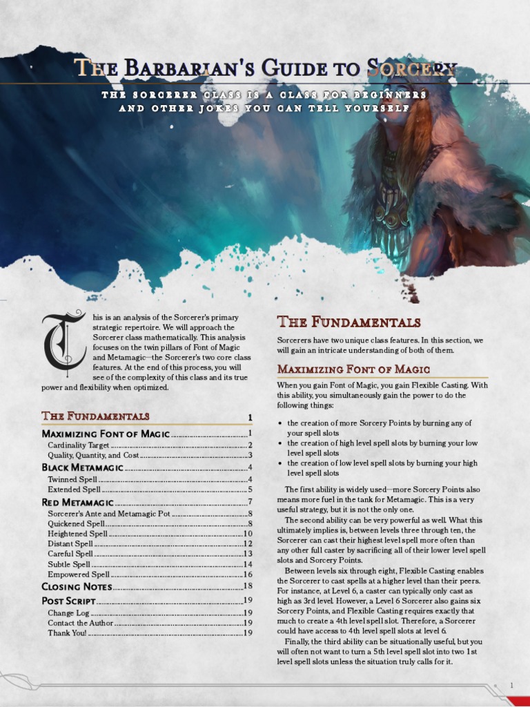 The Barbarian's Guide To Sorcery v3 | PDF | Betting In Poker
