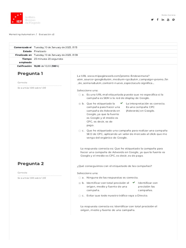 Evaluación c2 - Marketing Automation | PDF | Auditoría | Marketing