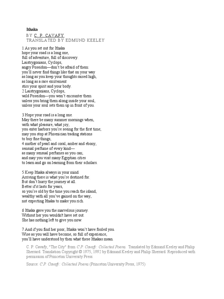 Ithaka Pdf