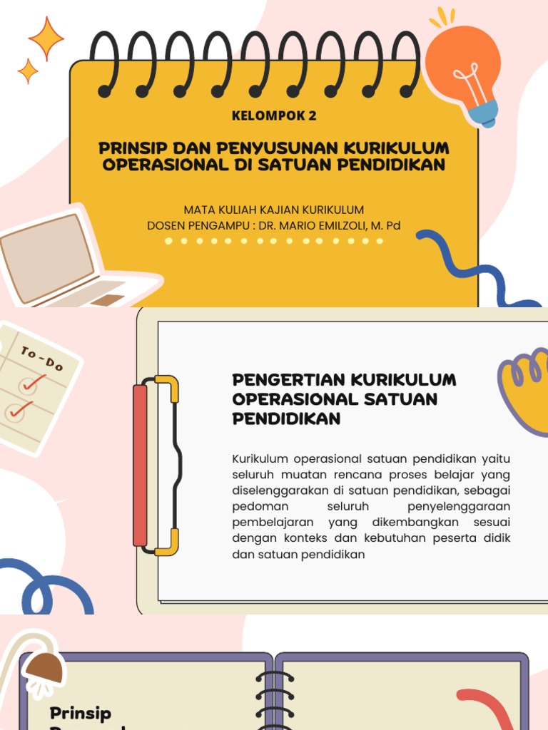 Prinsip Dan Penyusunan Kurikulum Operasional Di Satuan Pendidikan | PDF ...