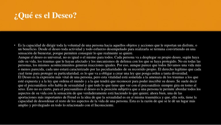 Qué Es El Deseo | PDF