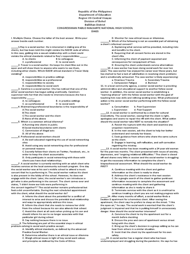 Diass Test Pdf Psychotherapy Social Work