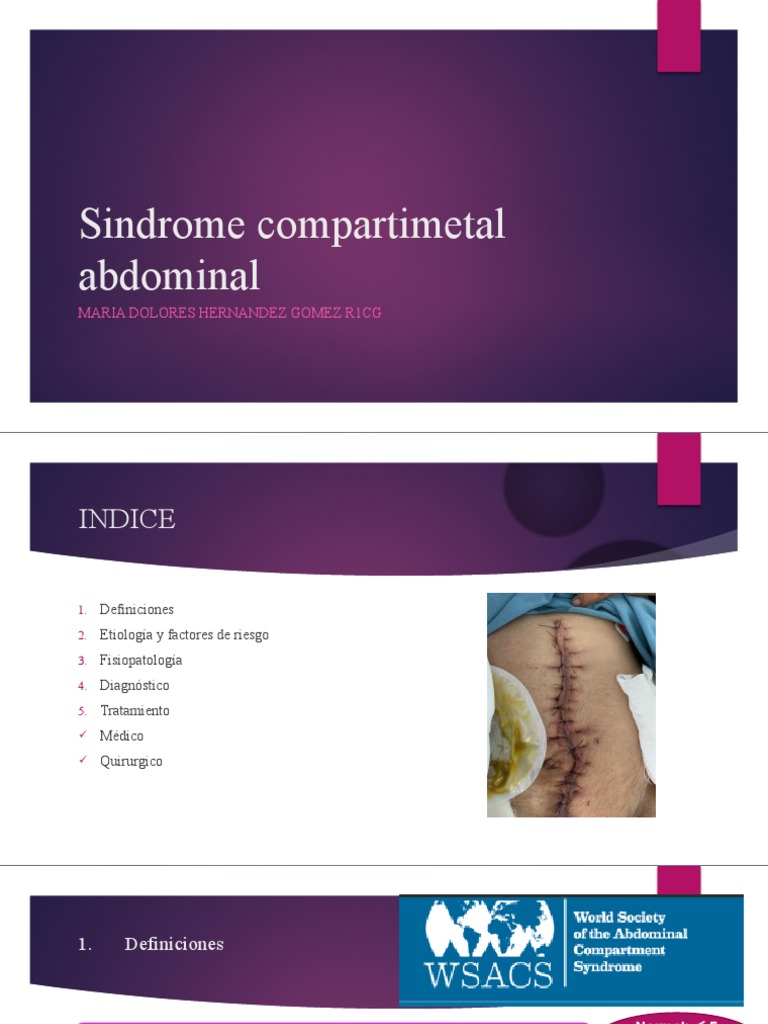Síndrome Compartimental Abdominal: Diagnóstico y Tratamiento | PDF ...