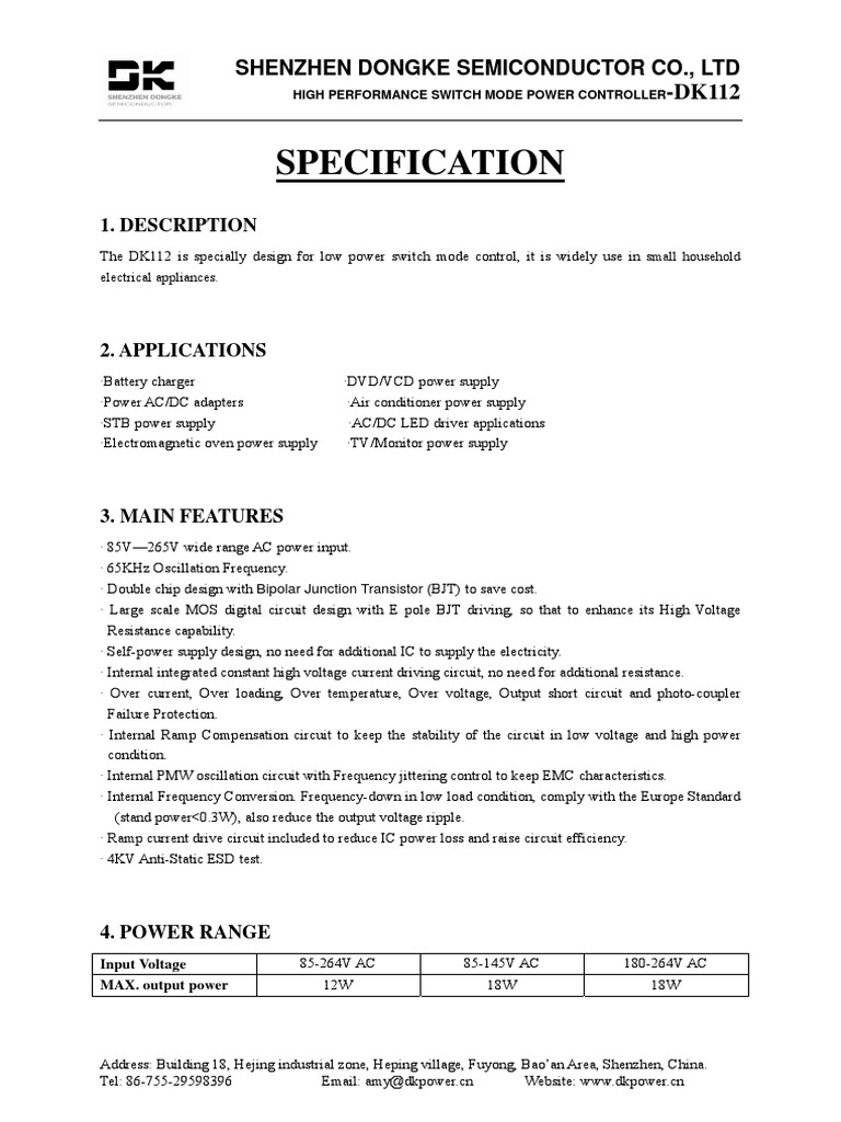 DK112 DK | PDF | Power Supply | Bipolar Junction Transistor