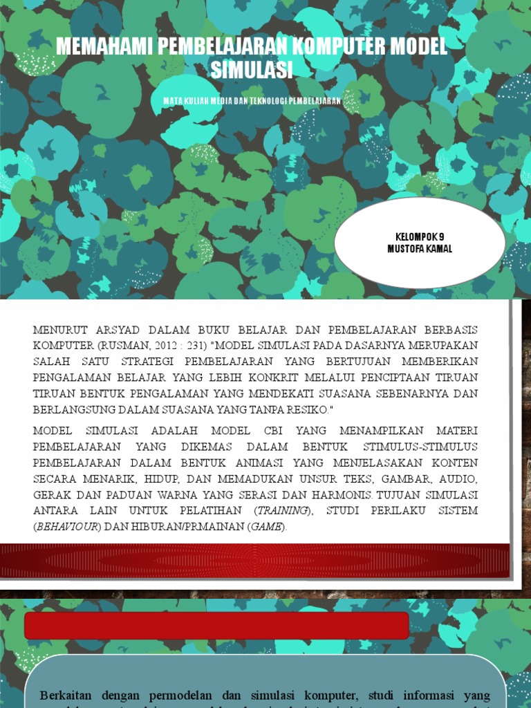 Memahami Pembelajaran Komputer Model Simulasi | PDF