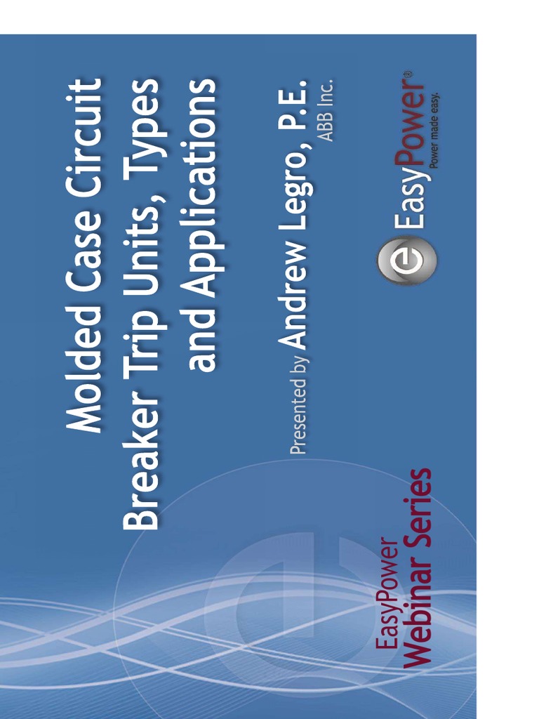 MCCB Trip Units, Types and Application | PDF