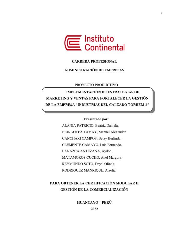 Proyecto 2022 | PDF | Marketing | Análisis FODA