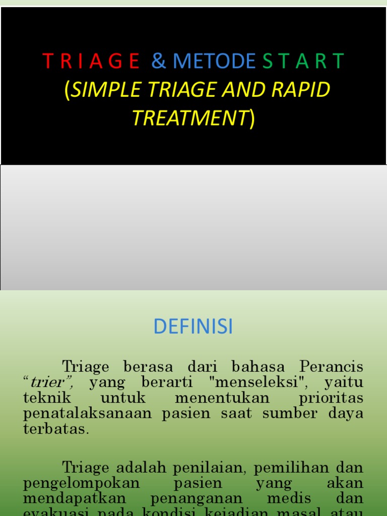 Panduan Triage dan Metode START | PDF