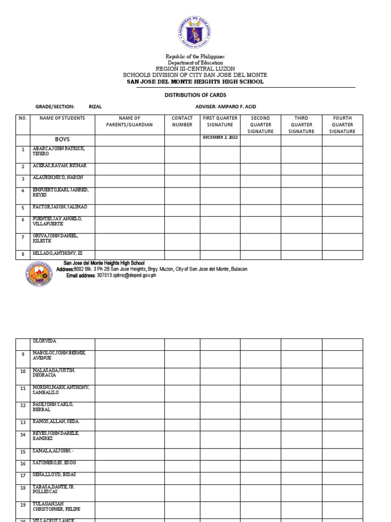 General Assembly and CARD Attendance | PDF